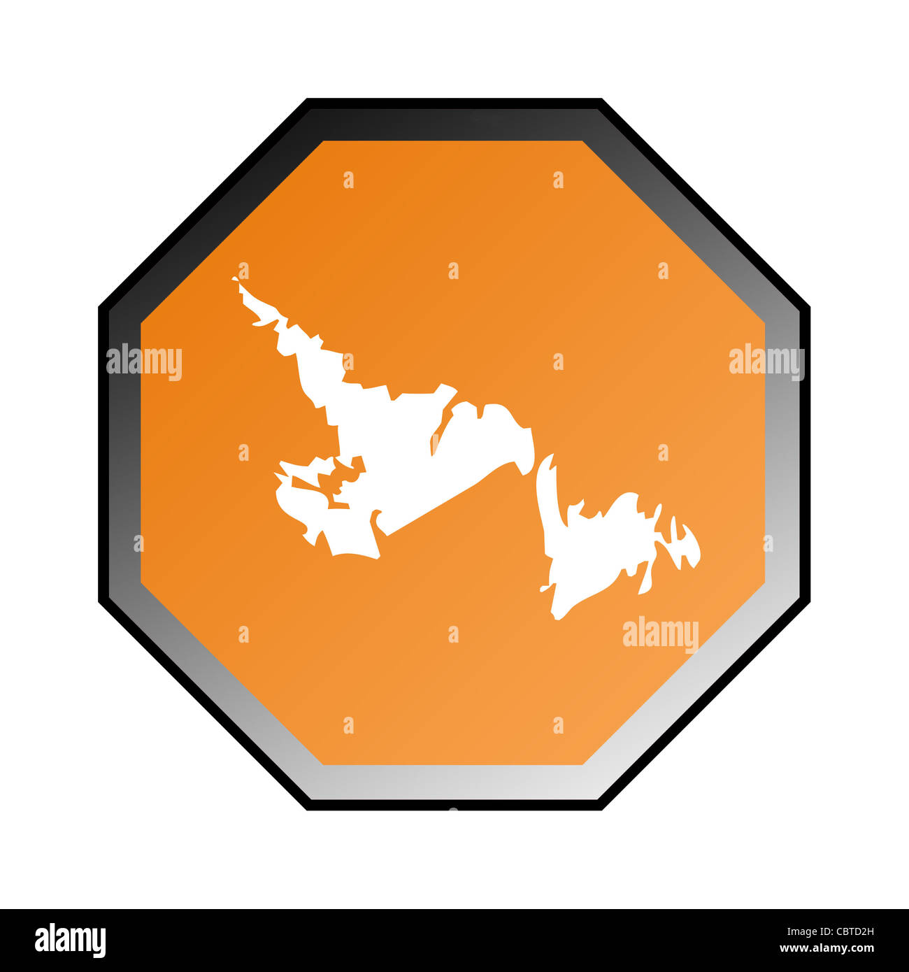 Canadian state of Newfoundland road sign isolated on a white background ...