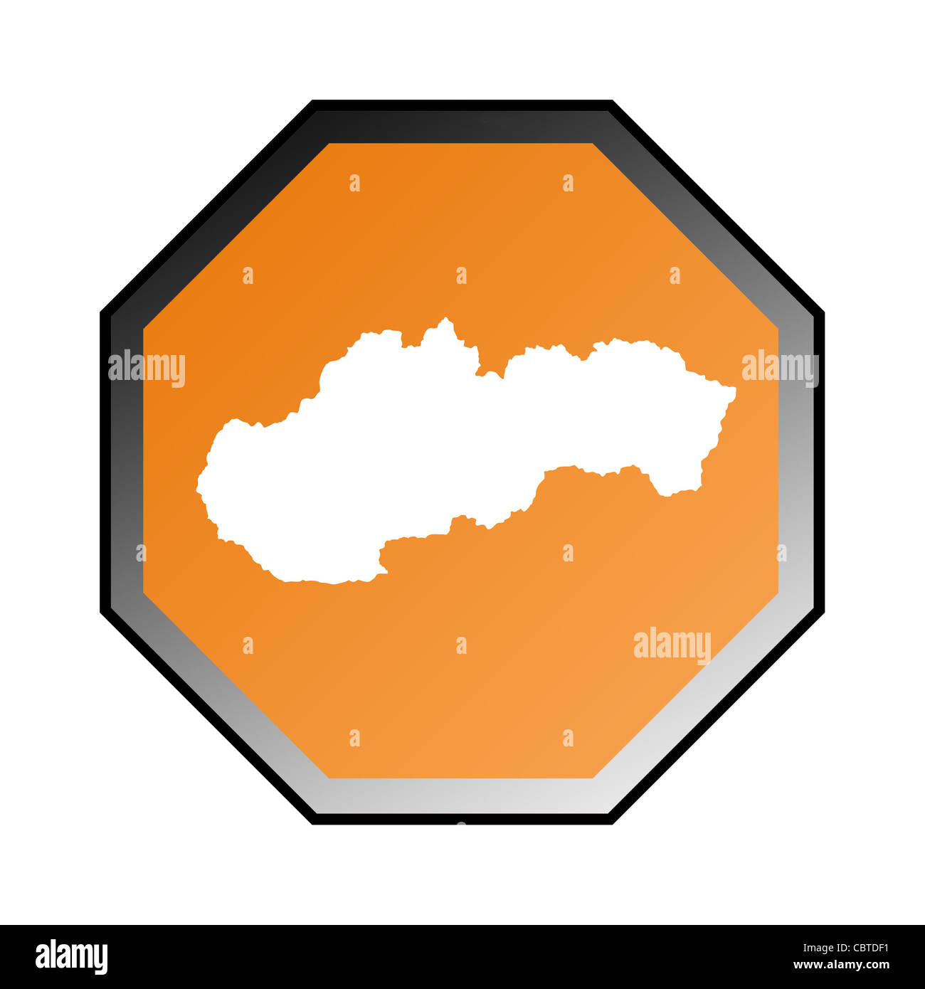 Slovakia road sign isolated on a white background Stock Photo - Alamy