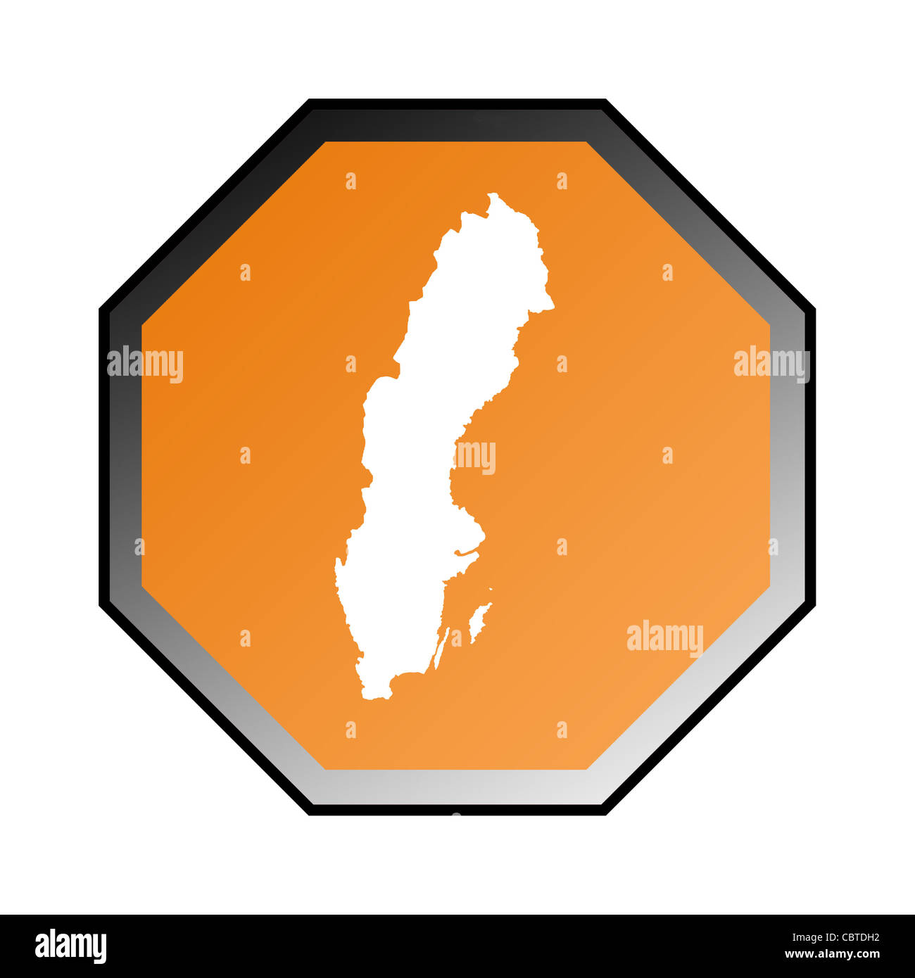 Sweden road sign isolated on a white background Stock Photo - Alamy