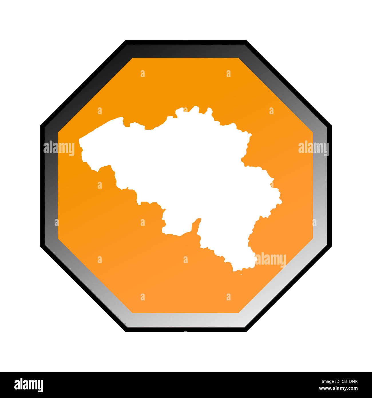 Belgium road sign isolated on a white background Stock Photo - Alamy