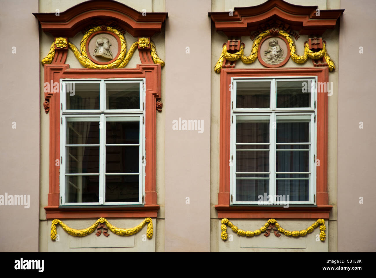 two windows in Prague Stock Photo - Alamy