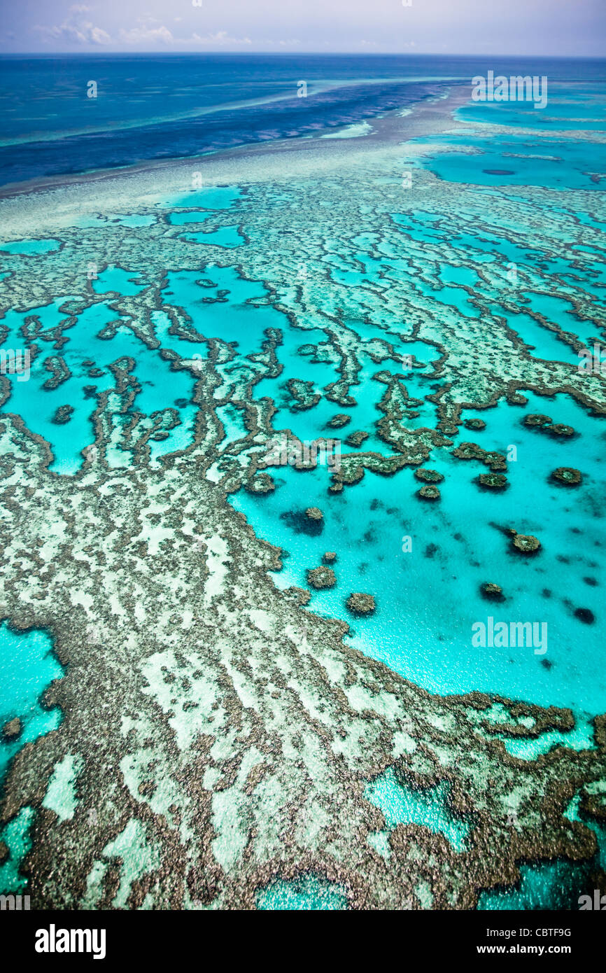 The channel of water known as the River near Hardy Reef, off the ...