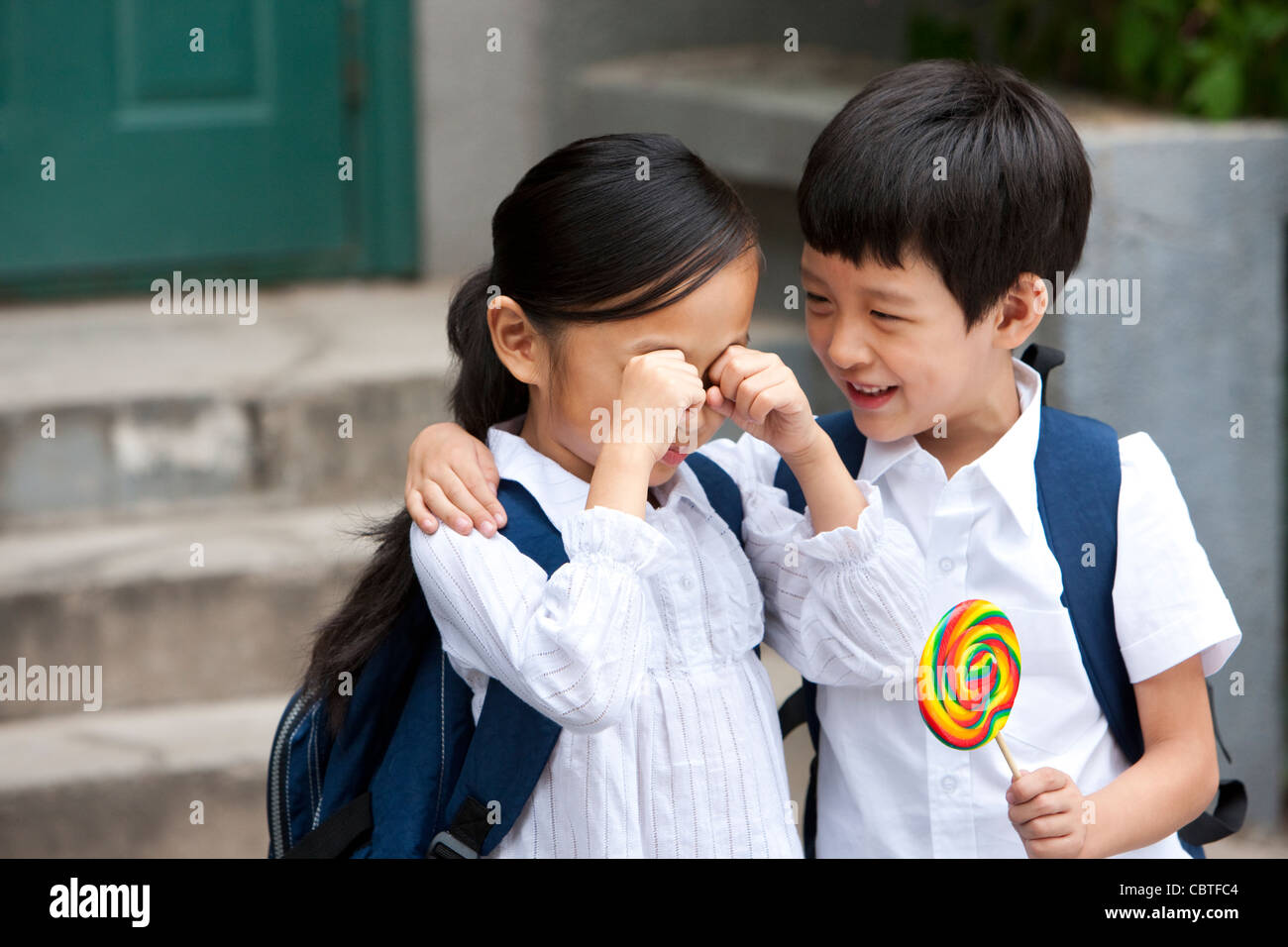 Consoling a friend Stock Photo - Alamy