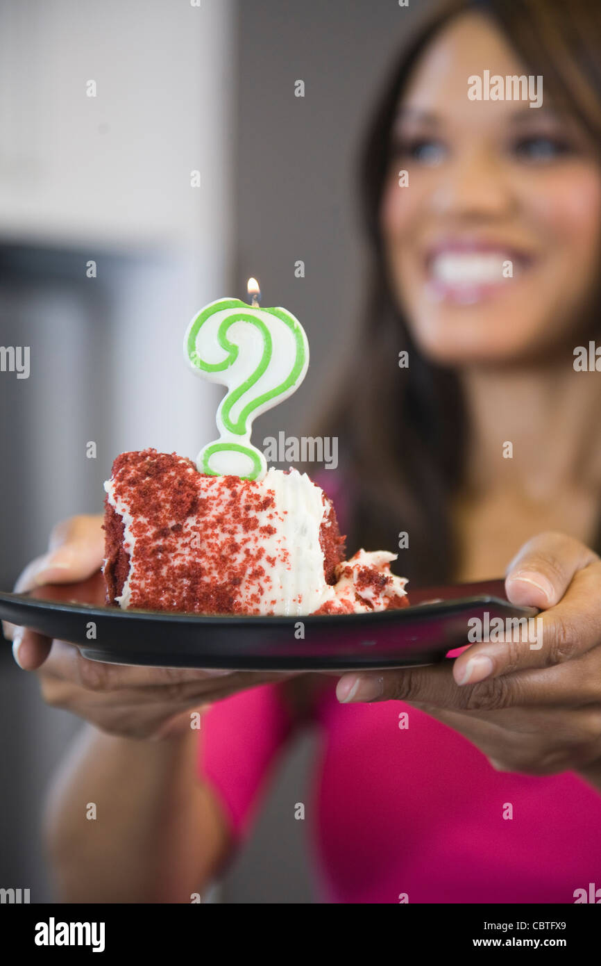Birthday cake question mark hi-res stock photography and images - Alamy