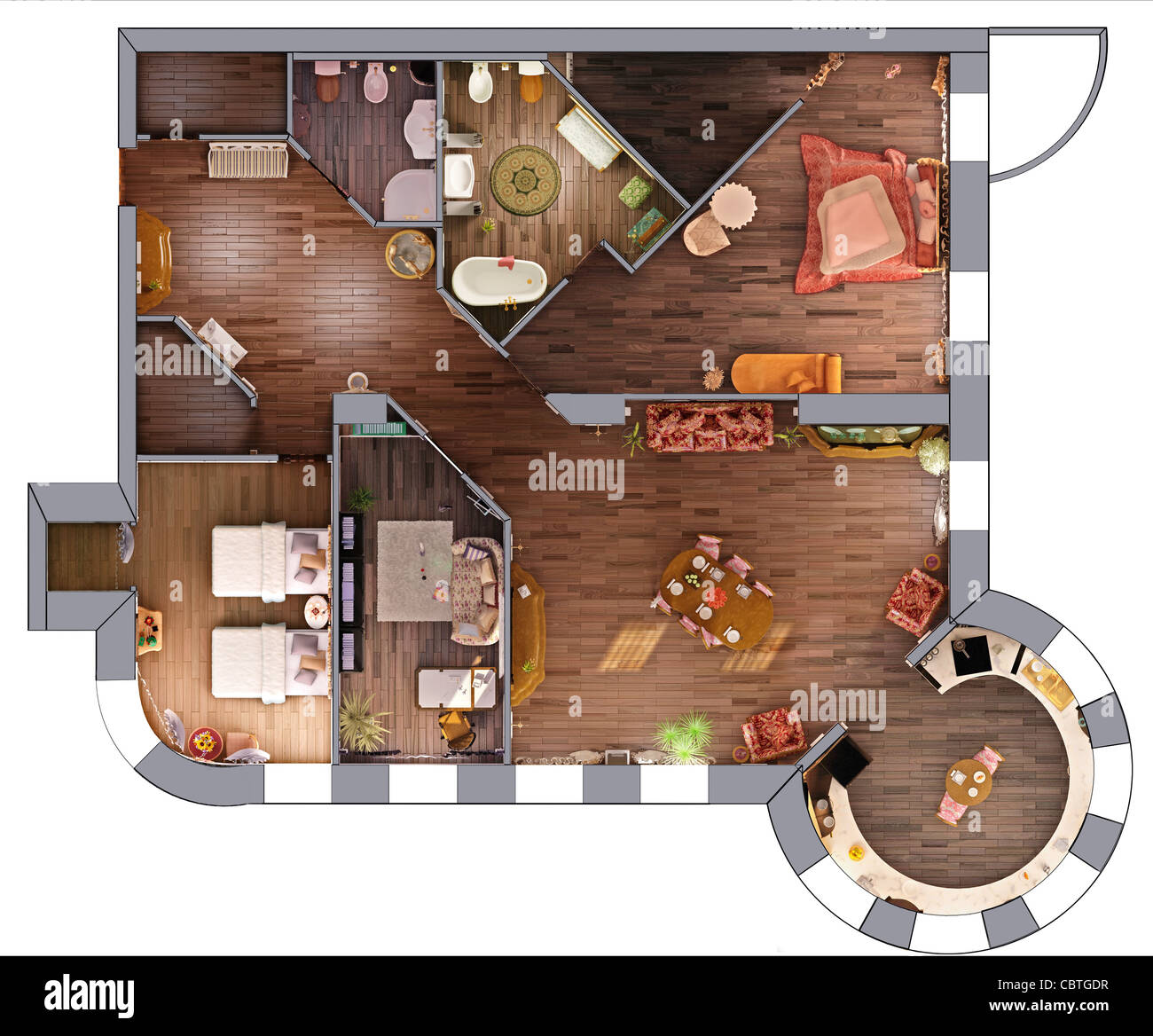 home interior plan Stock Photo - Alamy