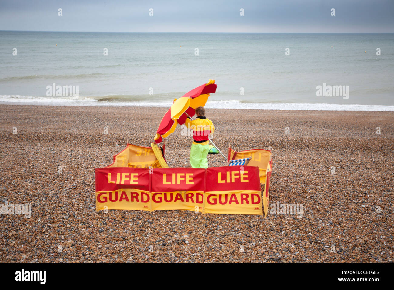 Brighton beach life guard hi-res stock photography and images - Alamy