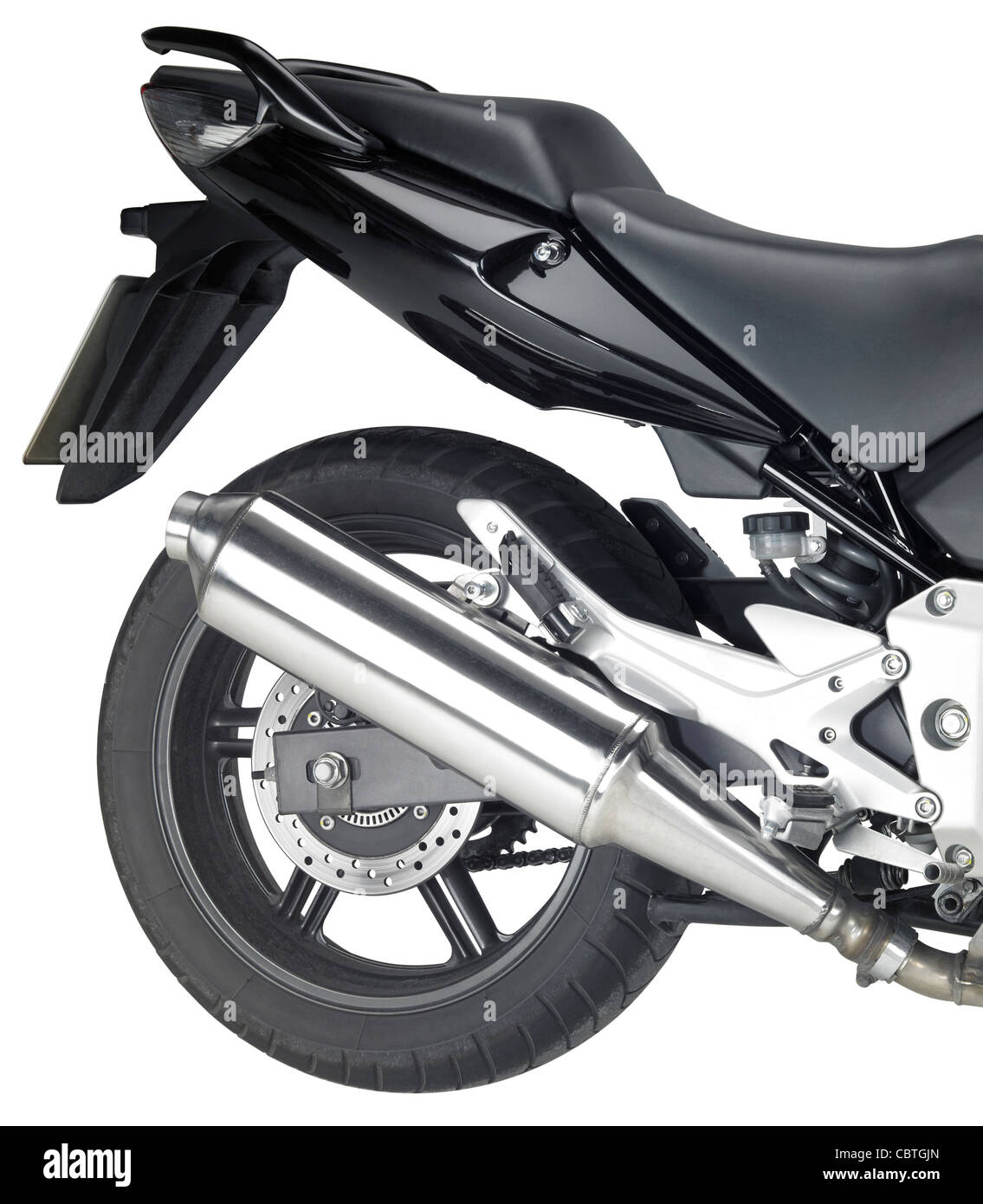 middle part detail of a motorbike in white back Stock Photo - Alamy