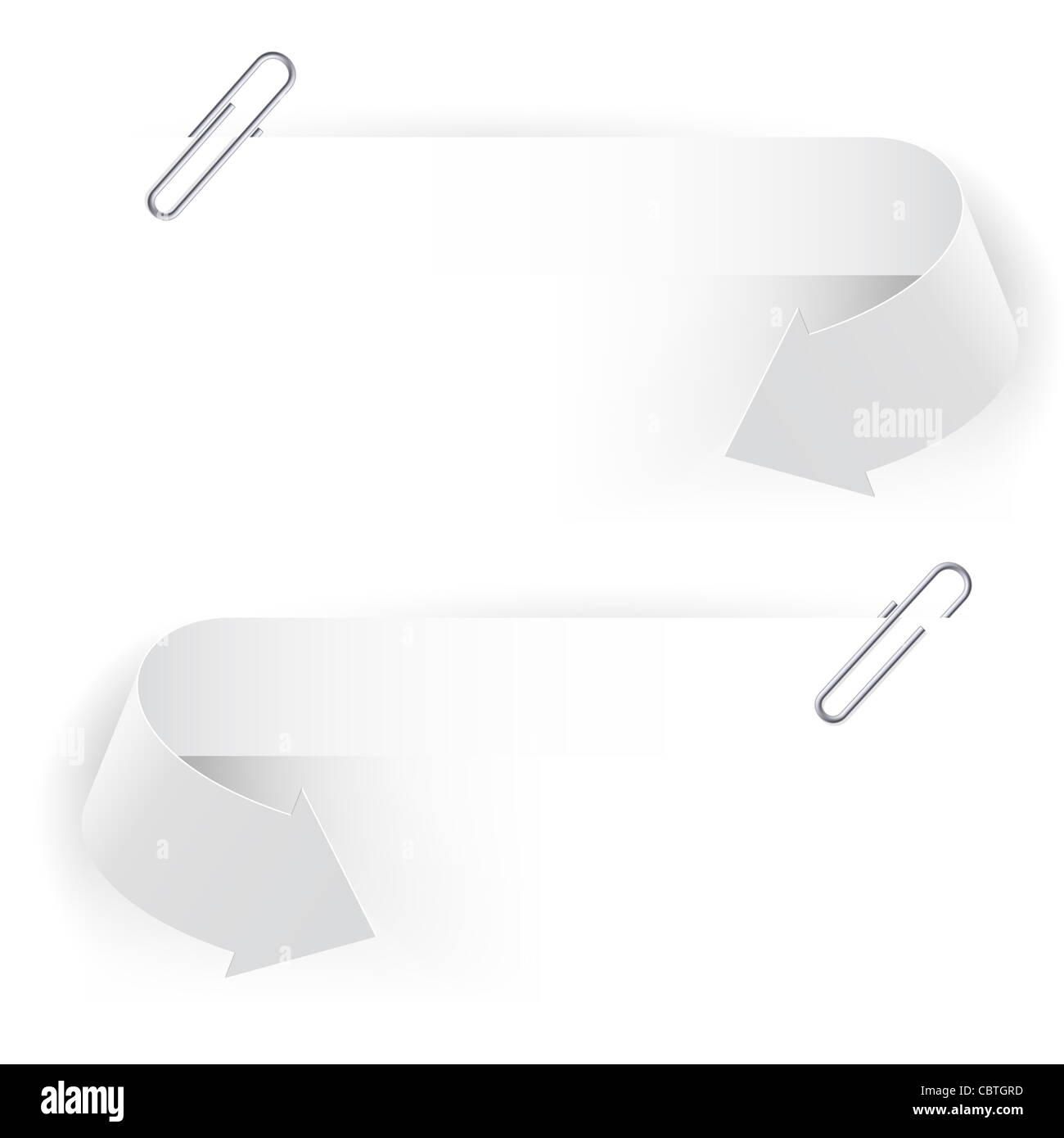 Realistic Clips and Arrows. Illustration on white background Stock ...