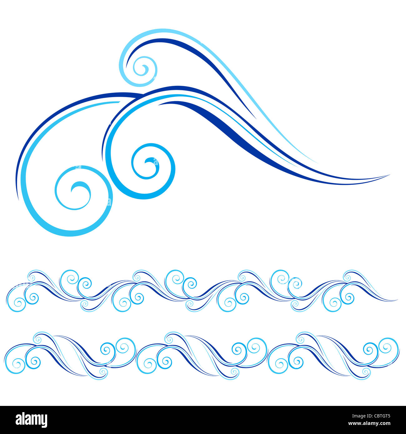 Abstract blue flora design element. Nice design elements for your best ...