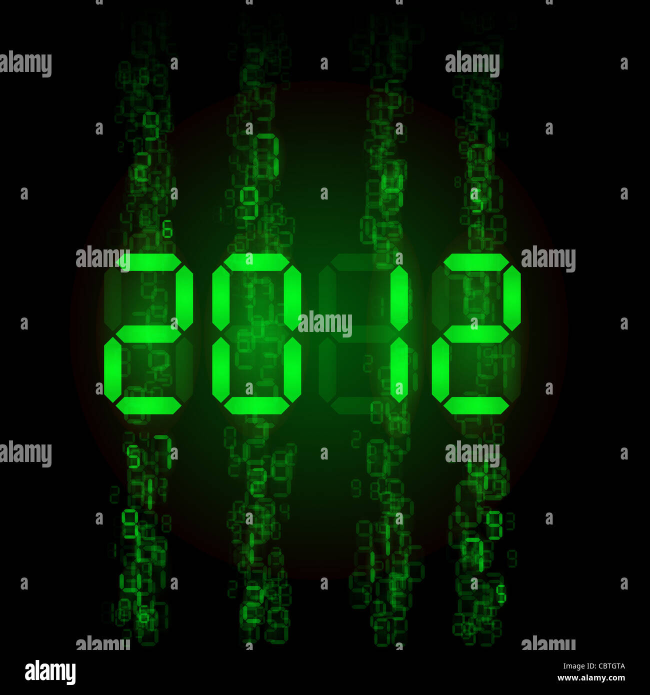 Set of digital numbers - twenty twelve. Illustration for design Stock ...