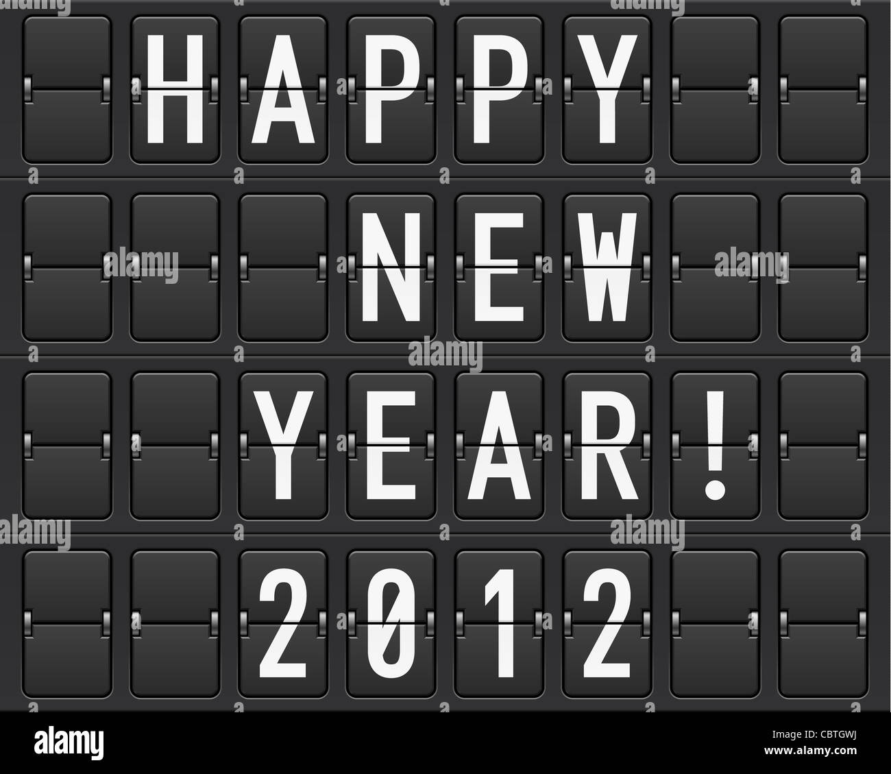 Scoreboard Happy New Year. Illustration of the designer Stock Photo - Alamy