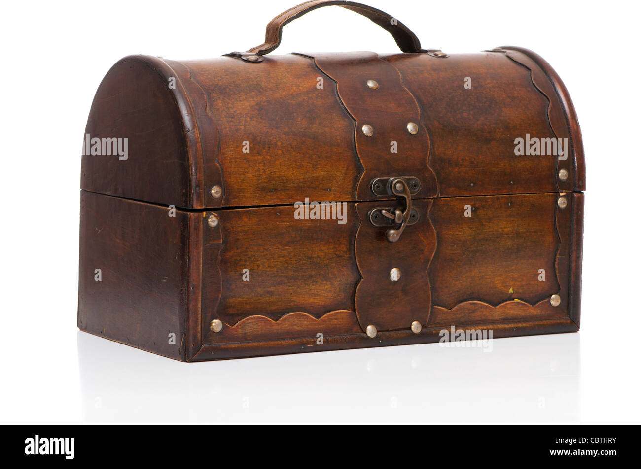 old box on a white background Stock Photo - Alamy