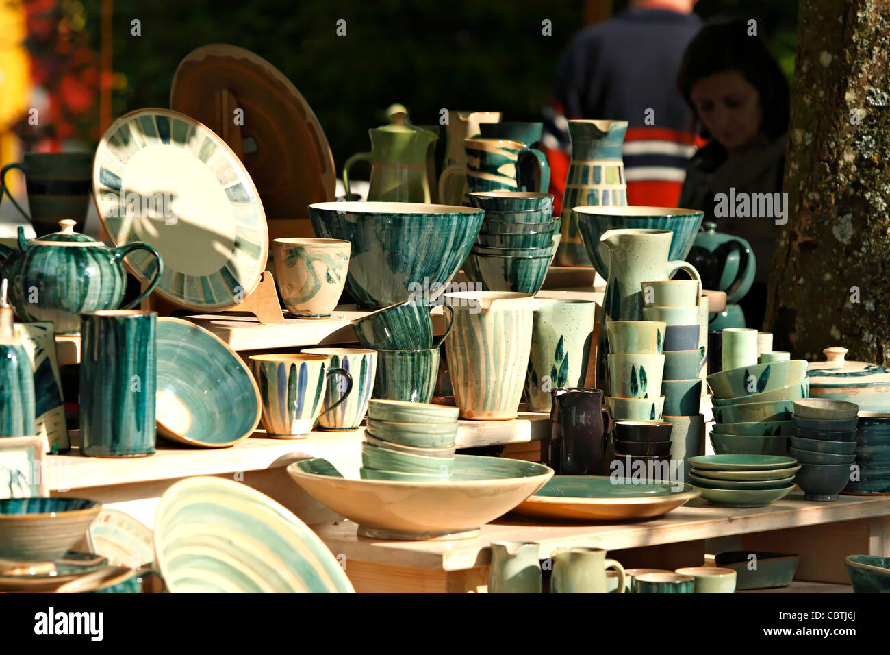 Ceramic pottery stand, Germany Stock Photo - Alamy