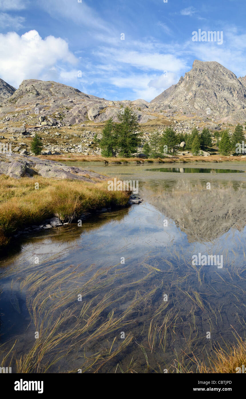 Lac Long, Vallée des Merveilles, Mercantour National Park, southern ...