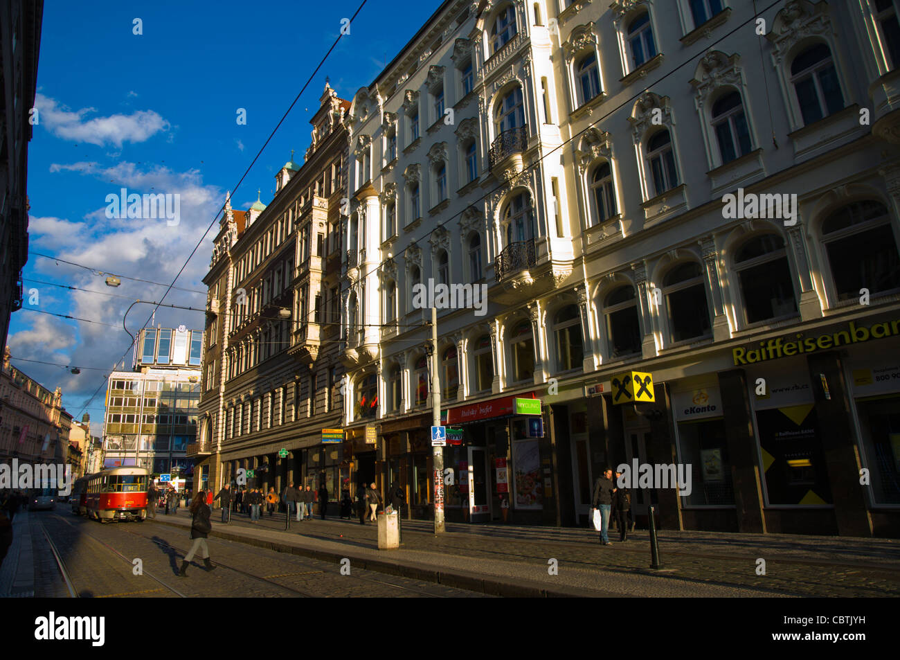 Vodickova street new town Prague Czech Republic Europe Stock Photo - Alamy