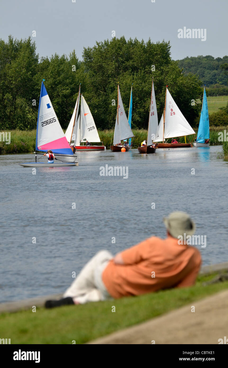 man watching sailing Stock Photo - Alamy