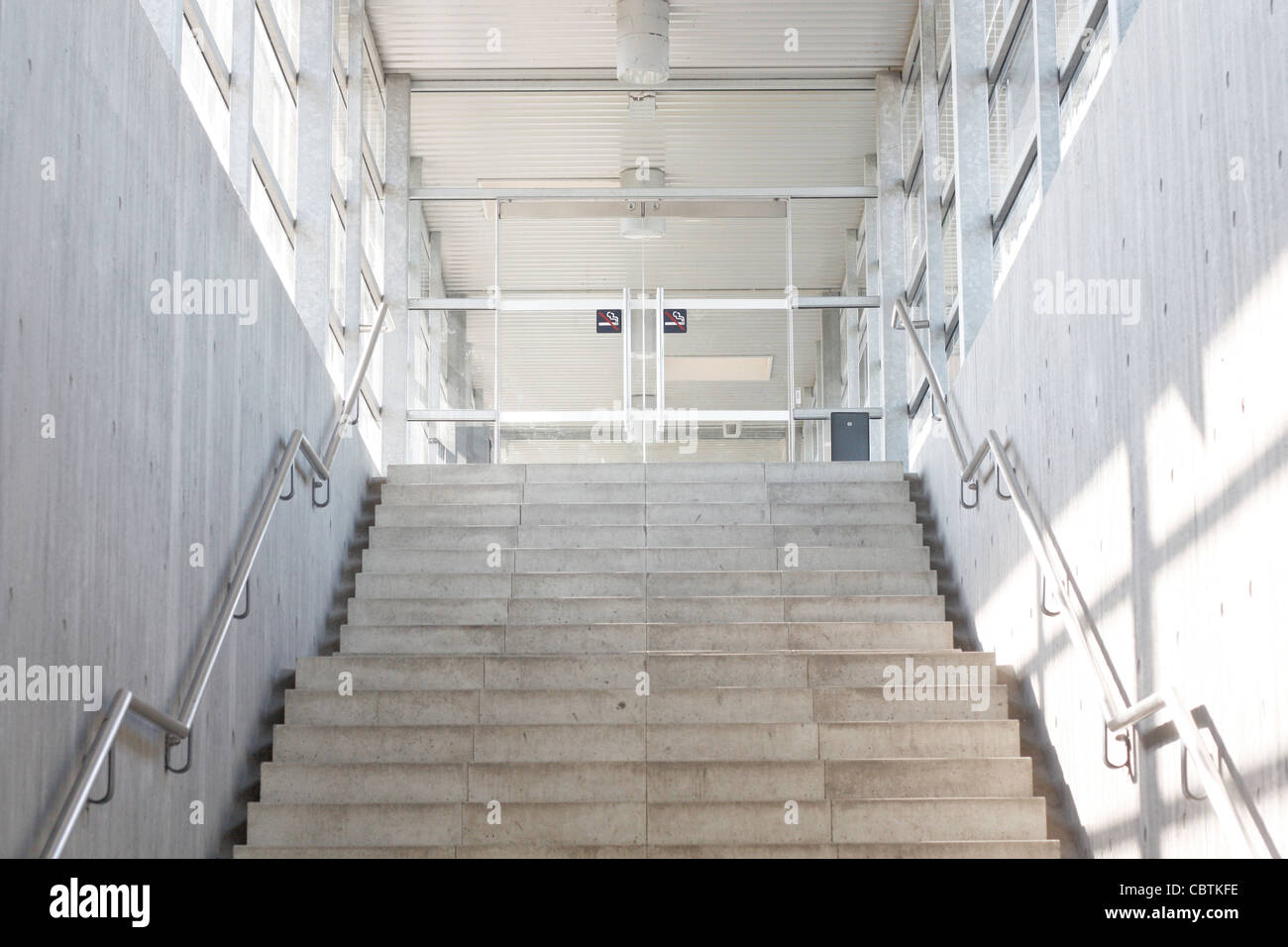 Stairs in a public transportation building Stock Photo - Alamy
