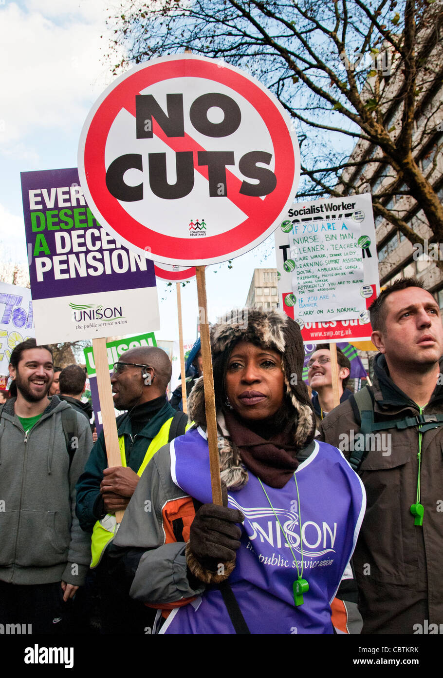 Rally against pension cuts hi-res stock photography and images - Alamy