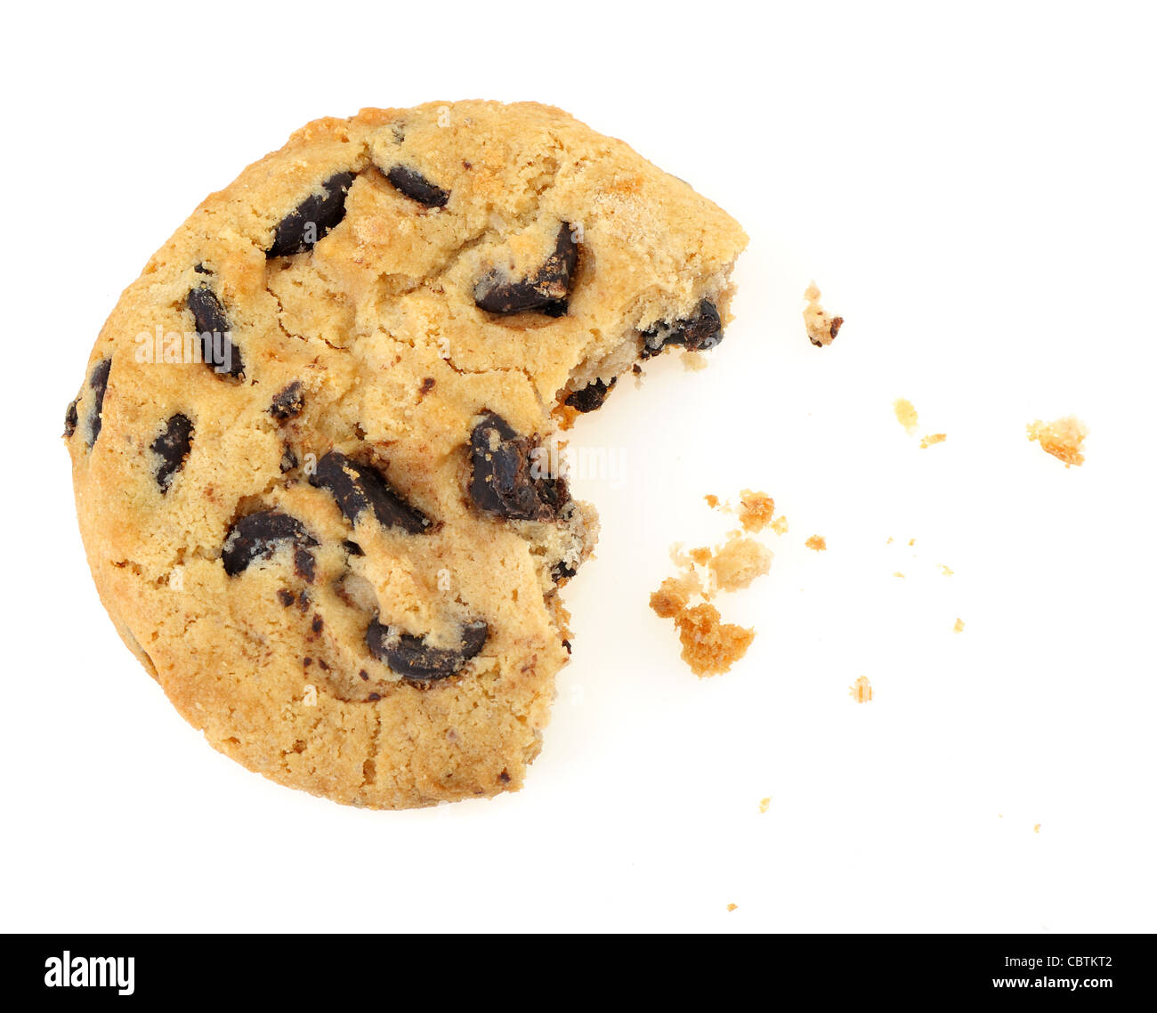 Chocolate cookies. Broken, it is isolated on a white background Stock ...