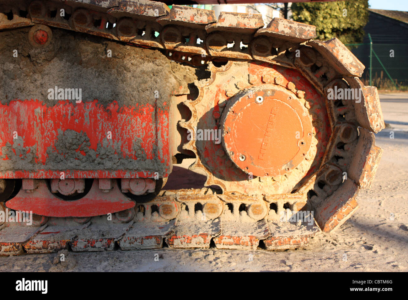 caterpillar excavator close up Stock Photo - Alamy