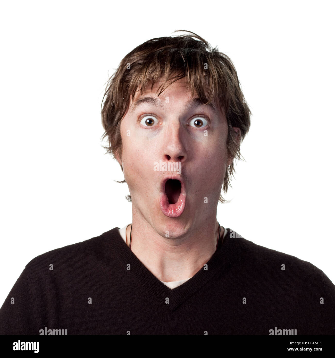 Look of surprise on this mans face Stock Photo - Alamy