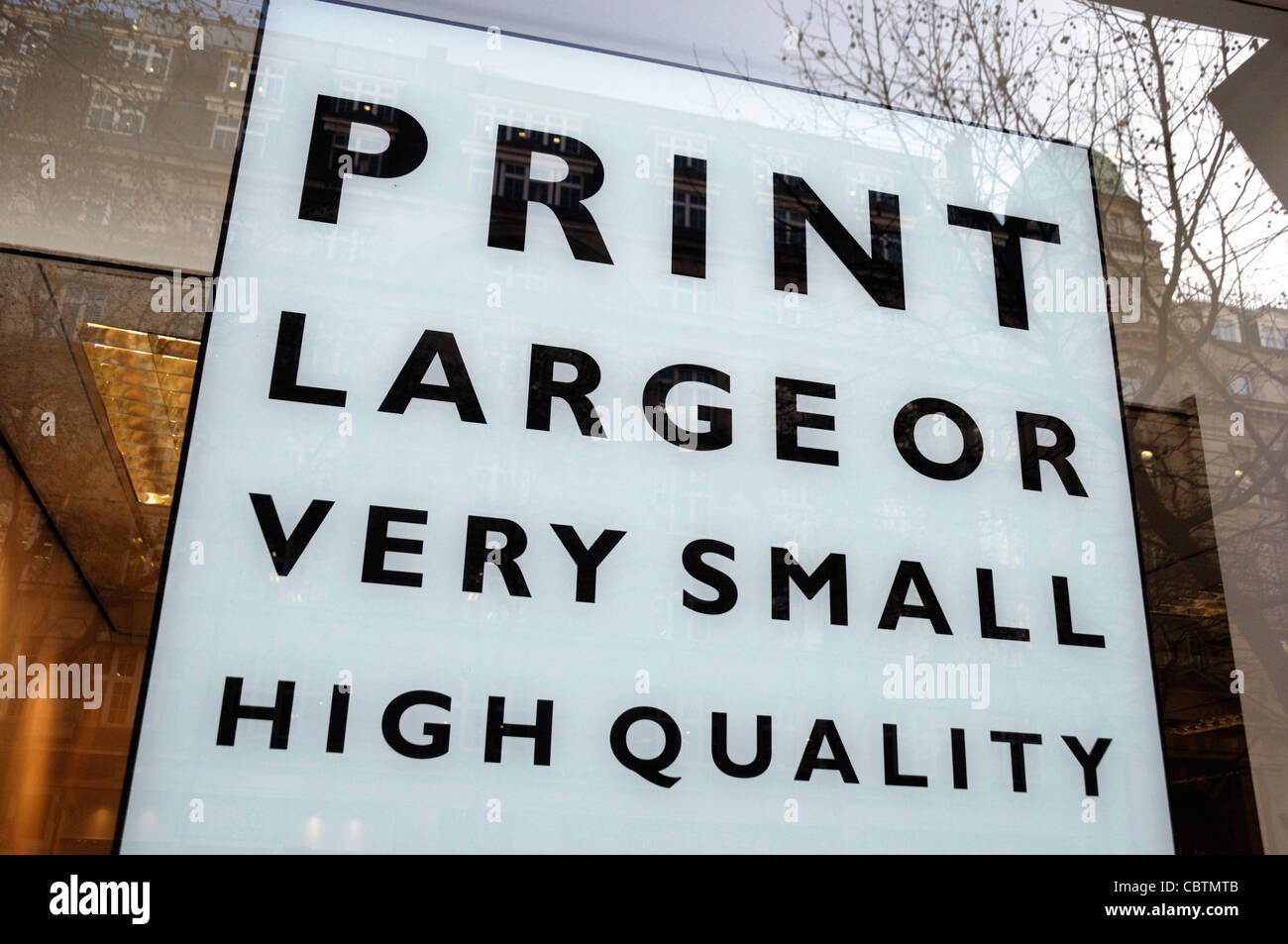 Sign outside a printing shop, London, England Stock Photo - Alamy