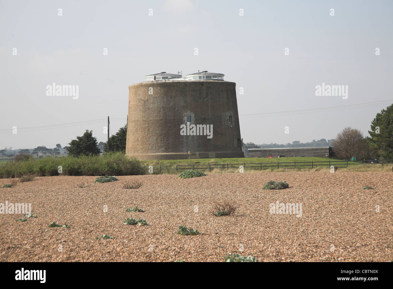 Martello tower dating from the Napoleonic wars at Shingle Street ...