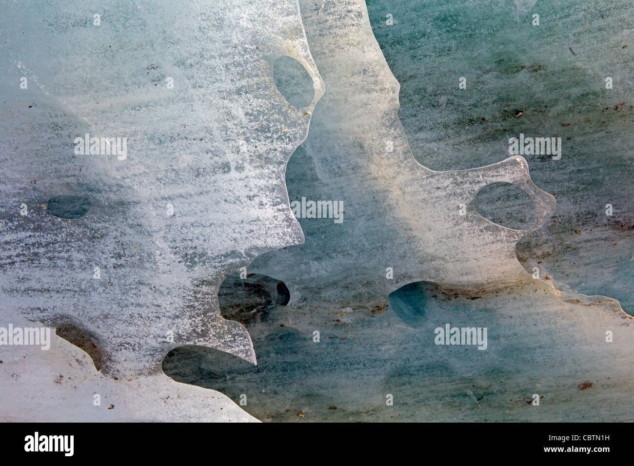 Bizarre and gorgeous ice cave of the Glacier de Zinal in Valais Wallis ...