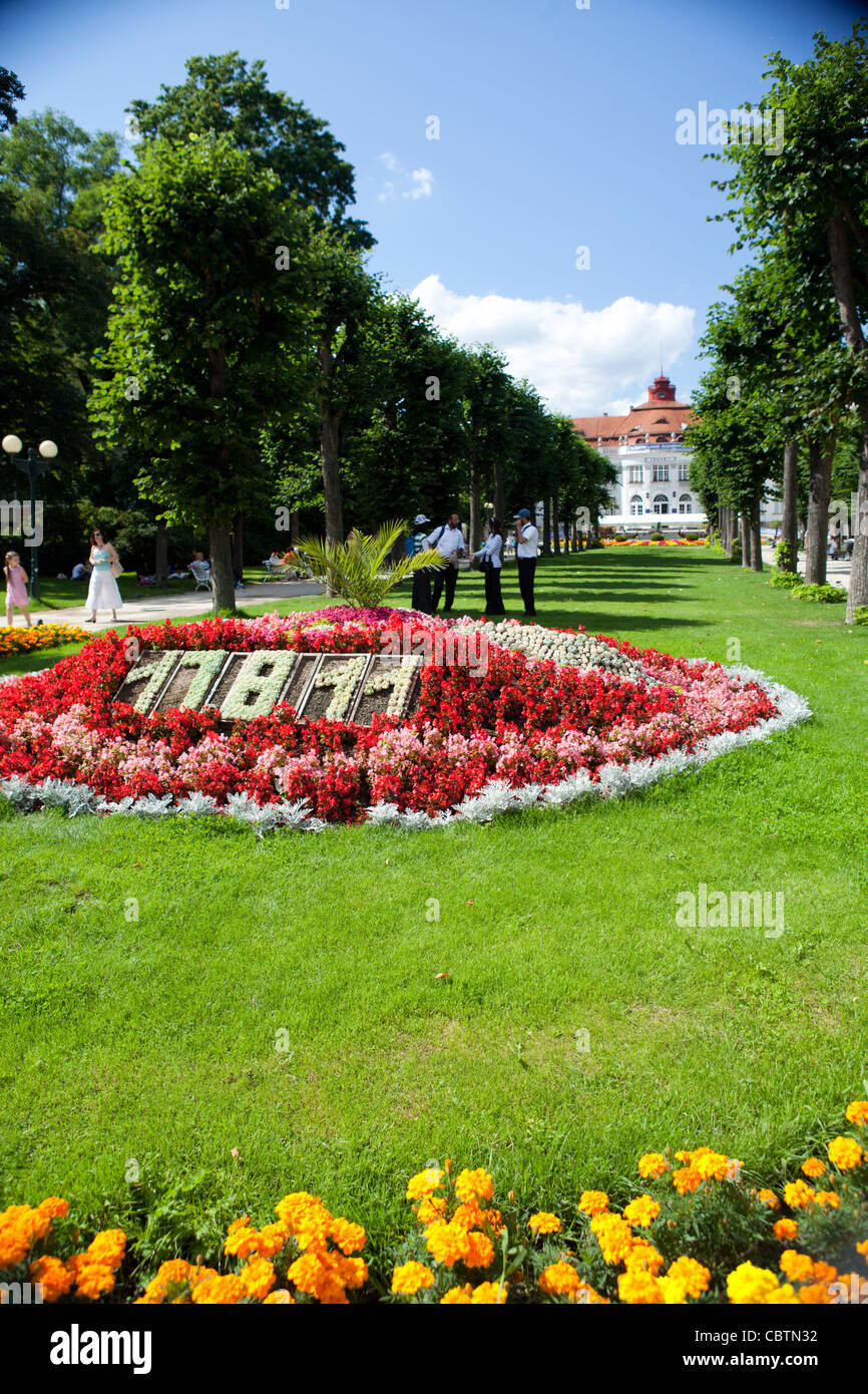 Karlovi Vari park of the Elizabeth Baths. Czech Republic, Western ...