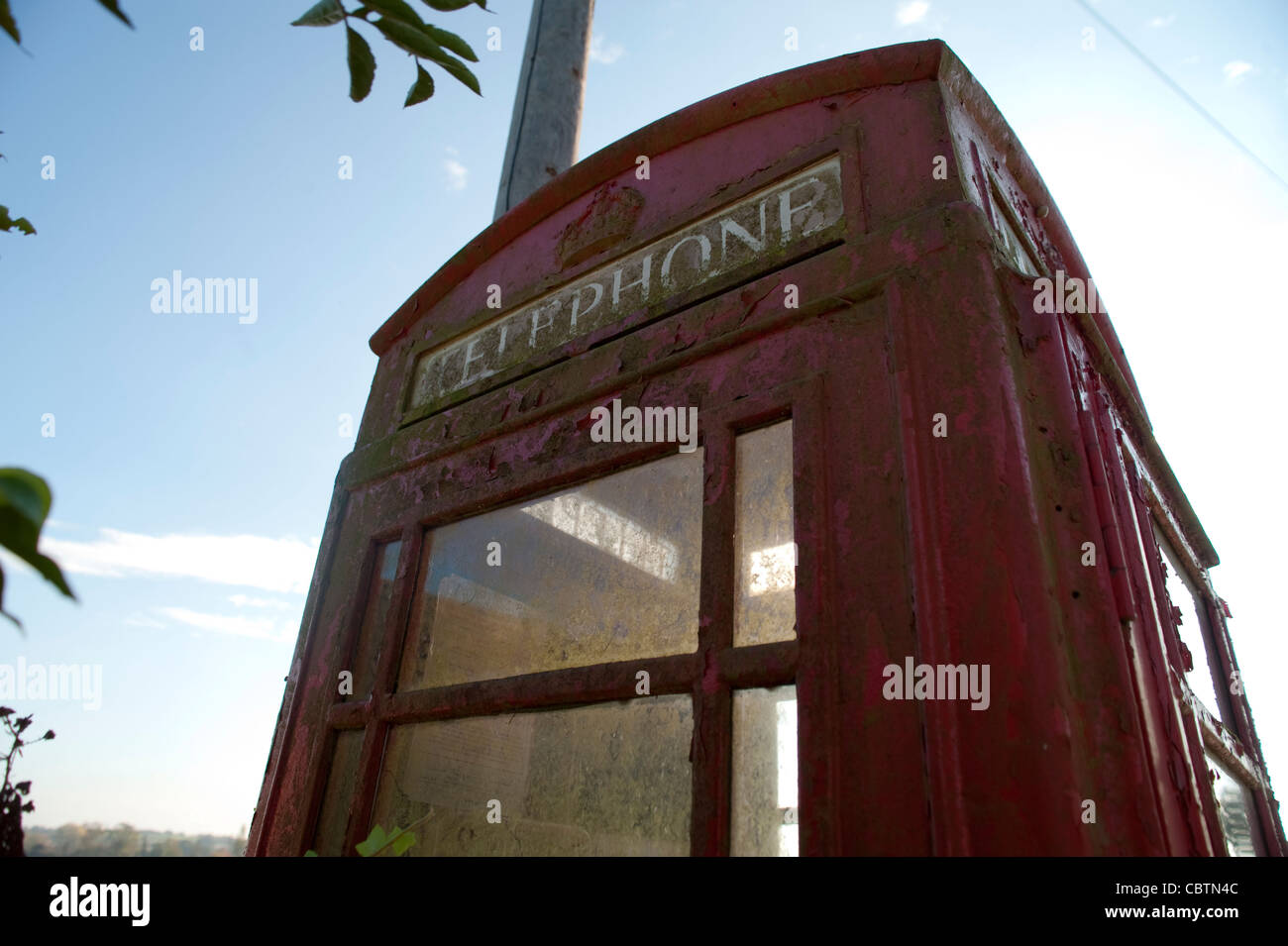Red phone box no longer in use Stock Photo - Alamy