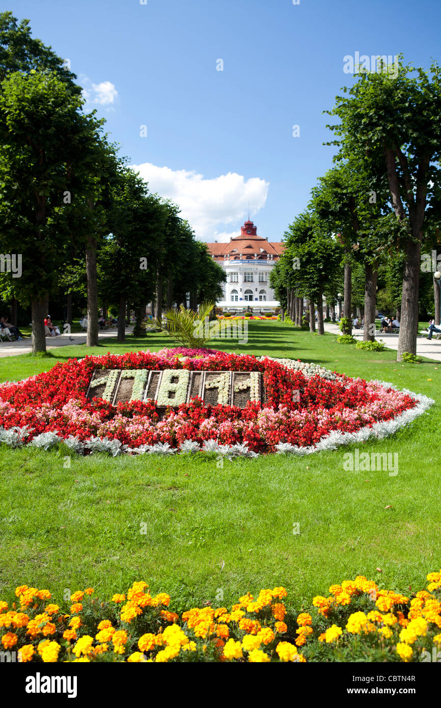 Elizabeth baths Alzebity lazne, thermal bath with flower decorated park ...