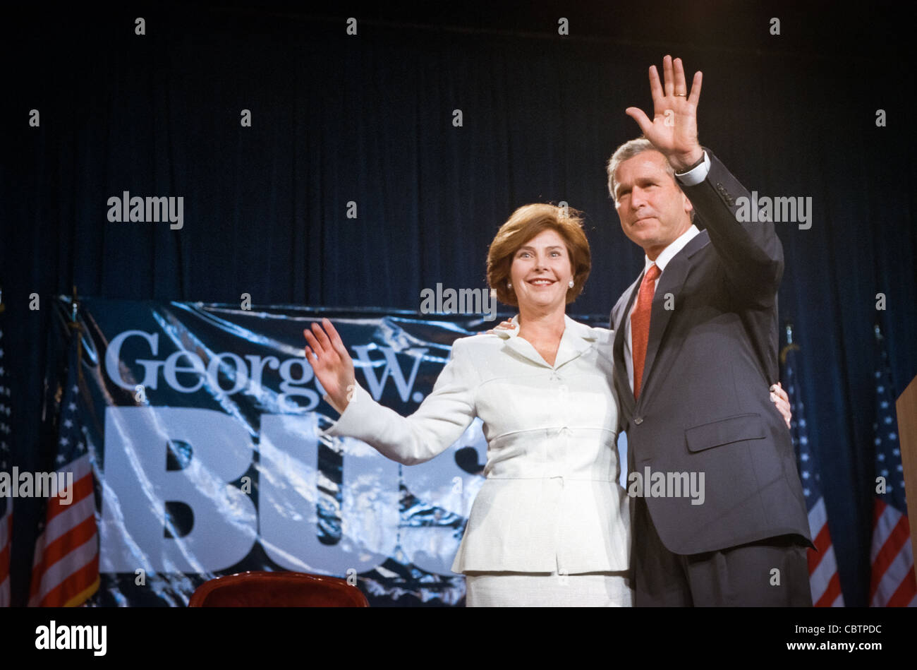 George Bush Laura Bush Campaign Stock Photos & George Bush Laura Bush ...