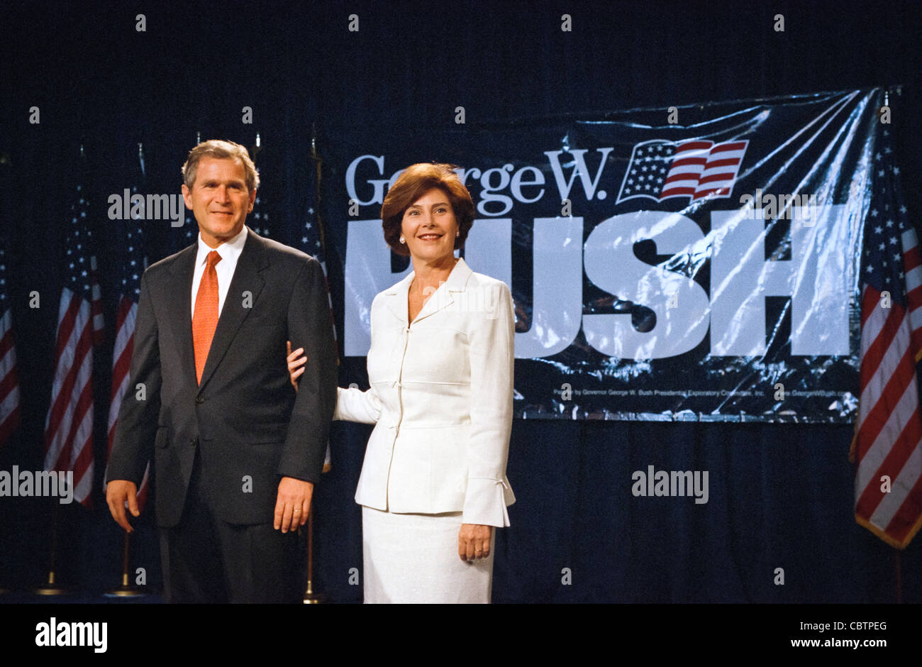 Us president george w bush wife laura hi-res stock photography and ...