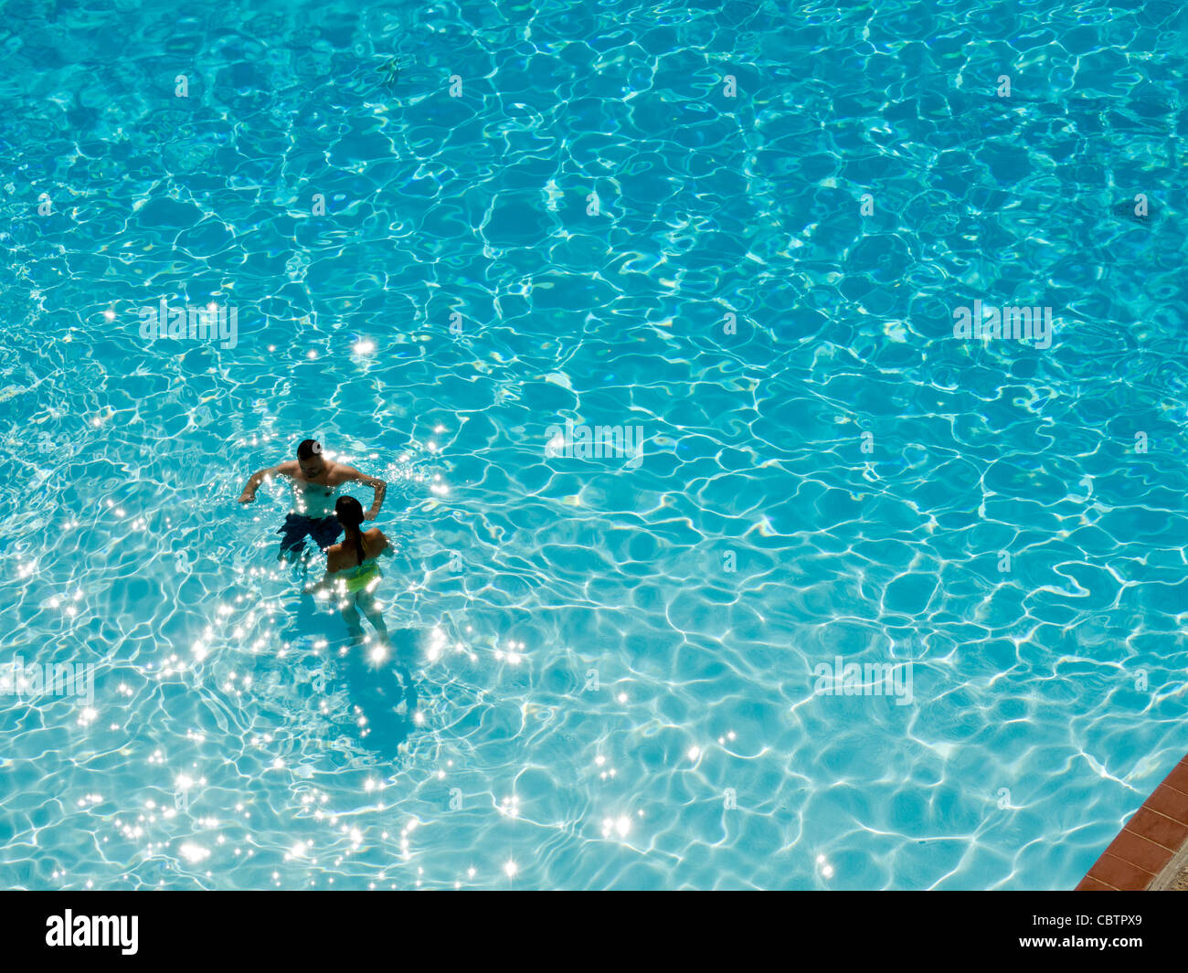 Swimming pool at Dassia on the Island of Corfu Greece Stock Photo - Alamy