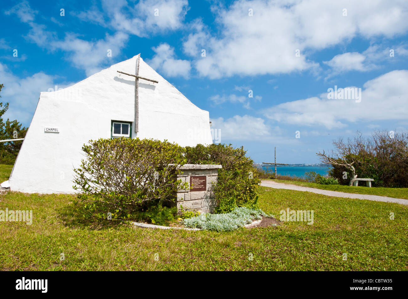 Bermuda. Heydon Trust Chapel (1616) smallest church on the island ...