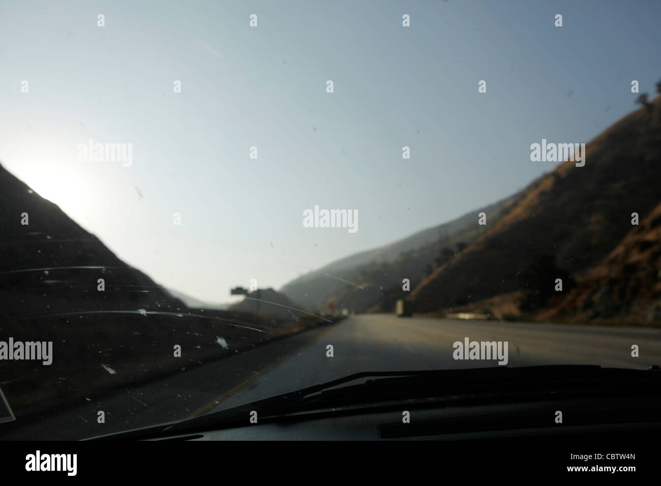 california interstate 5 freeway southbound grapevine morning kern ...