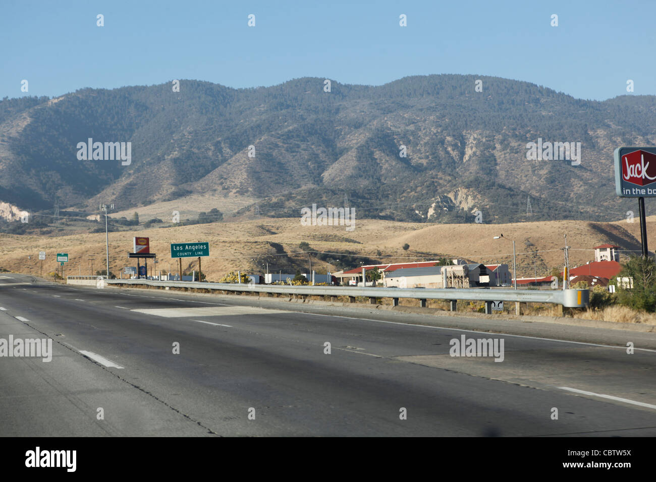 california interstate 5 freeway southbound grapevine morning kern ...