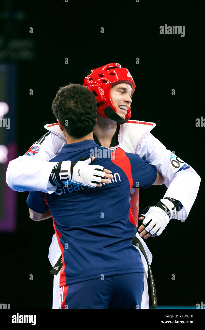 Aaron COOK (GBR) competing in the Men -80 kg London Prepares Taekwondo ...