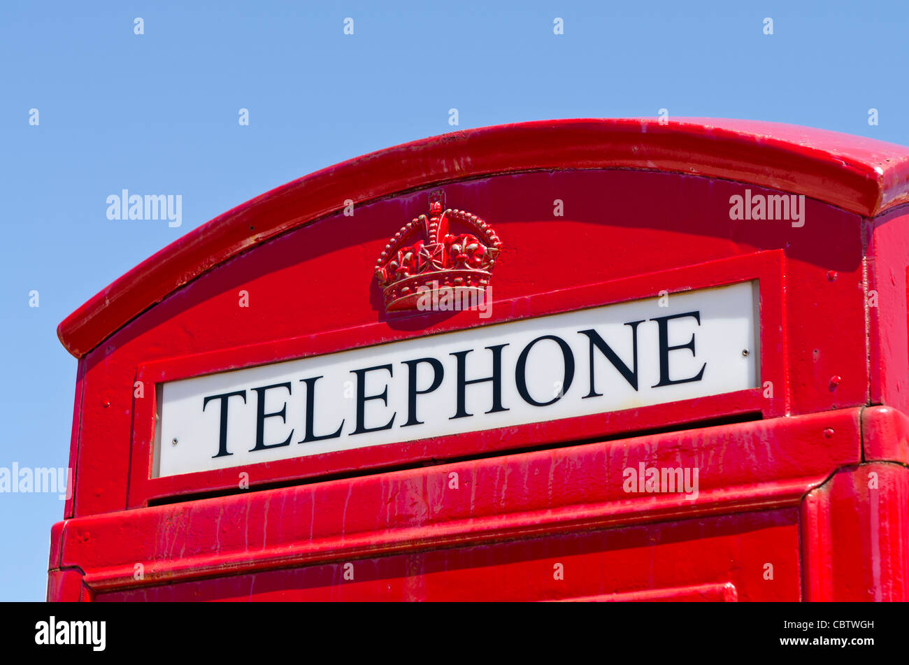 Bermuda. Old British telephone call box near the cruise terminal in the ...