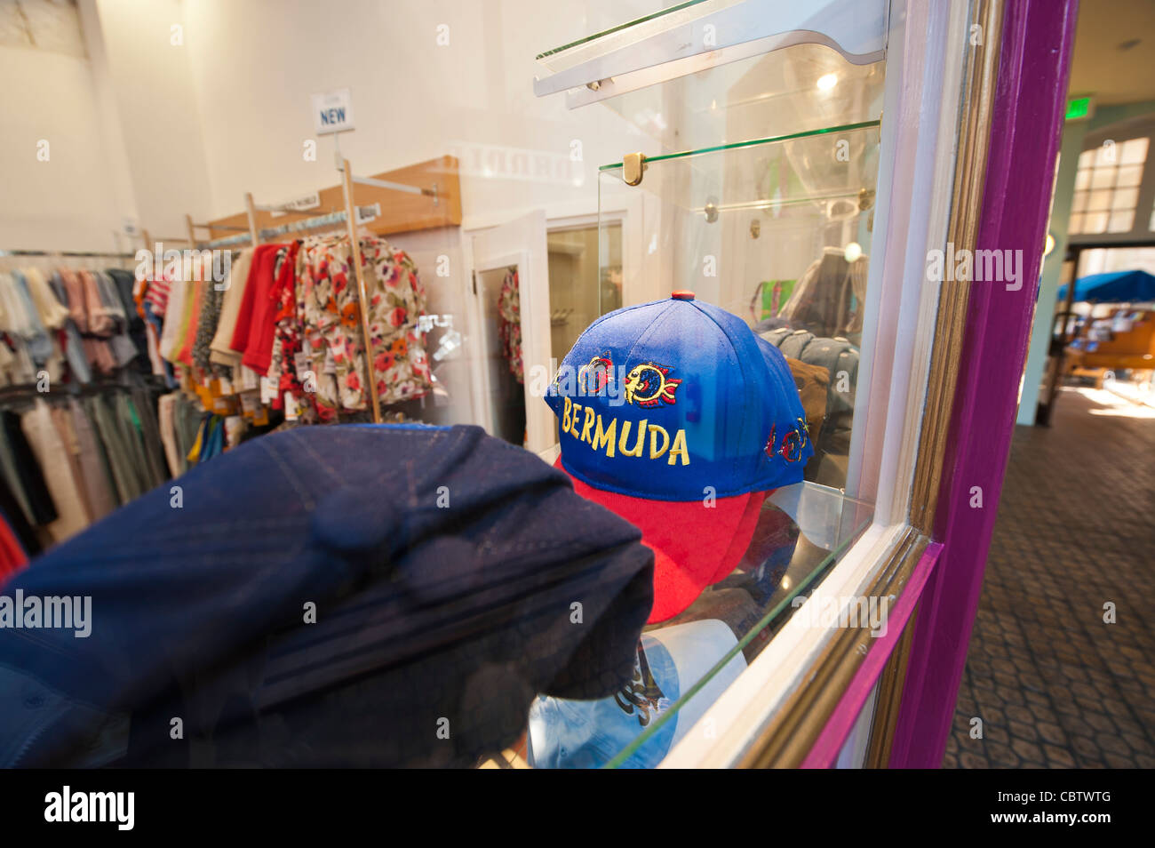 Bermuda. Souvenirs at the Clocktower Shopping Mall at the Royal Naval ...
