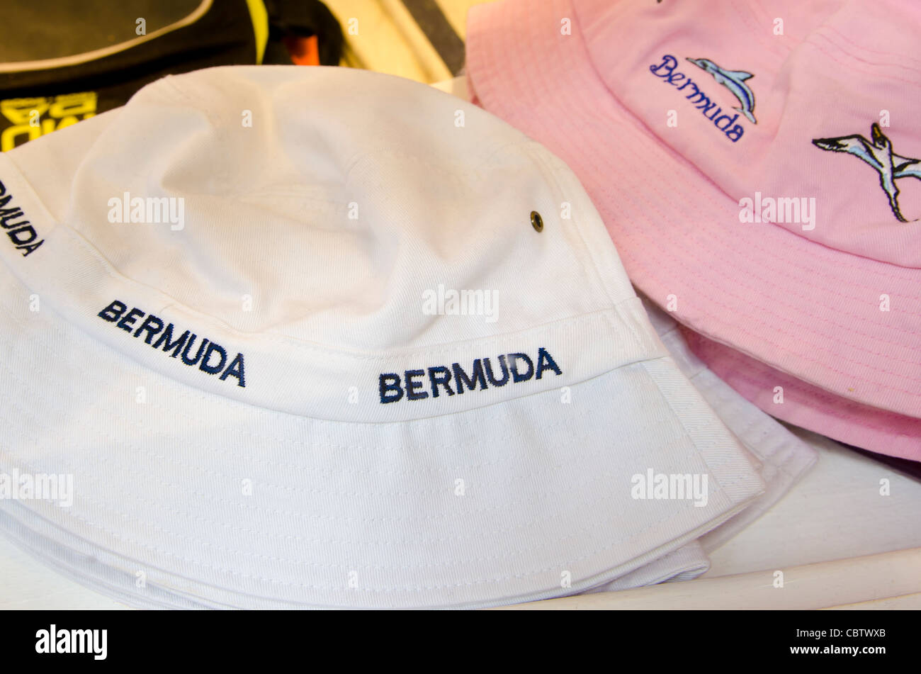 Bermuda. Souvenirs at the Clocktower Mall at the Royal Naval Dockyard ...