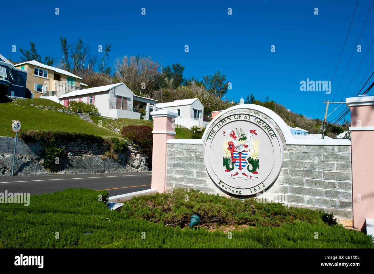 St. George welcome sign, Bermuda Stock Photo - Alamy