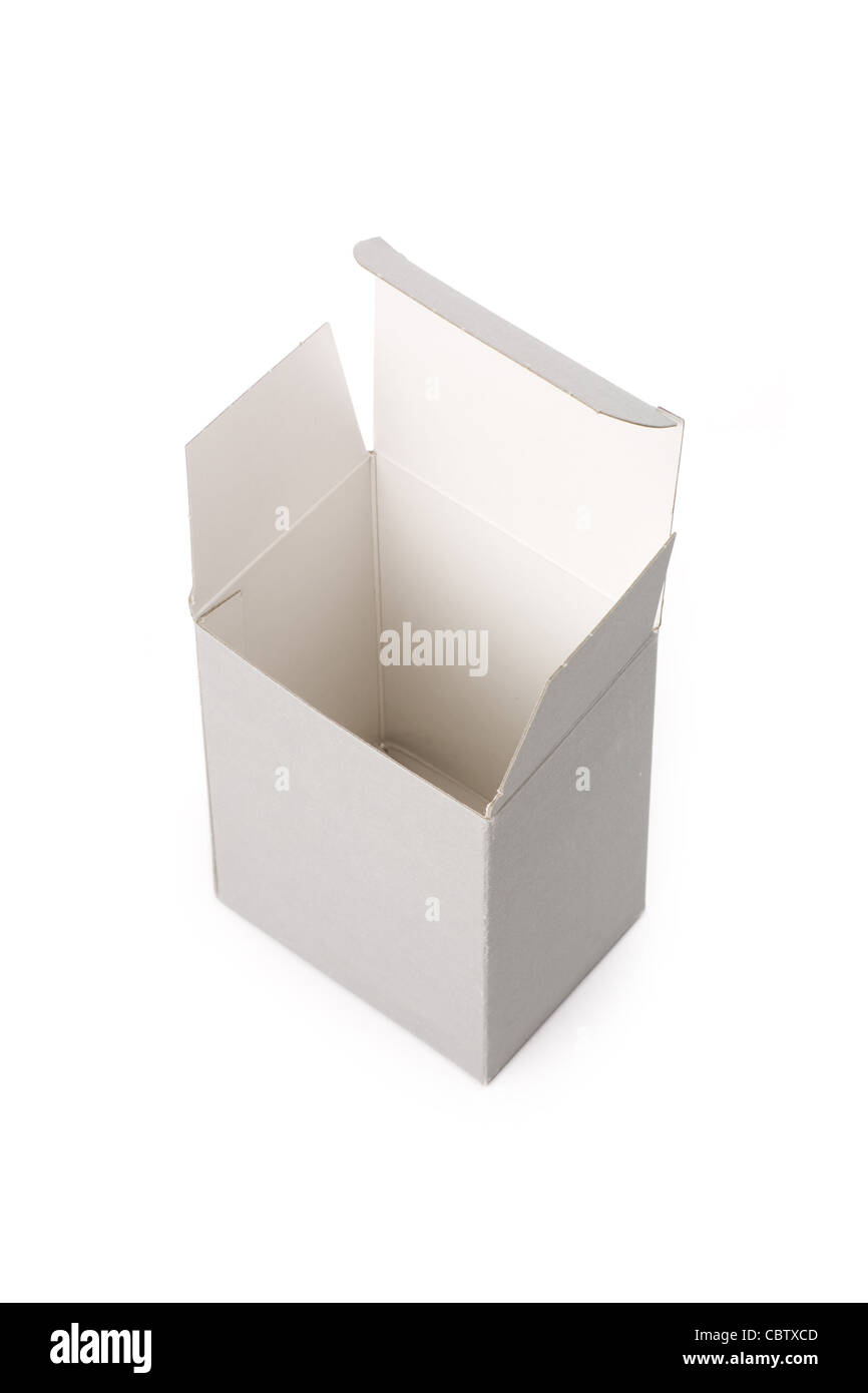 an open box with white background Stock Photo - Alamy