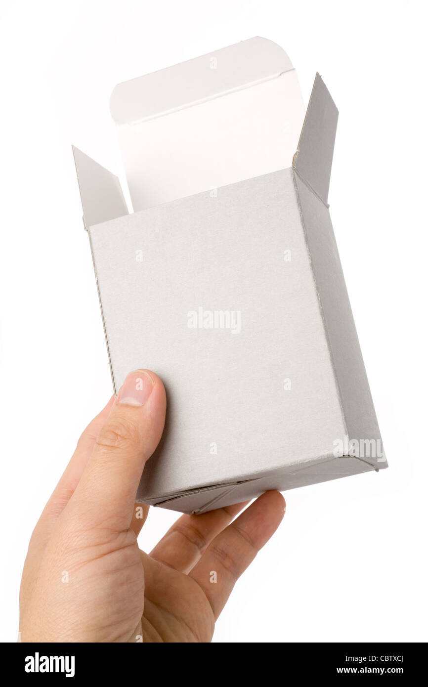 an open box with white background Stock Photo - Alamy