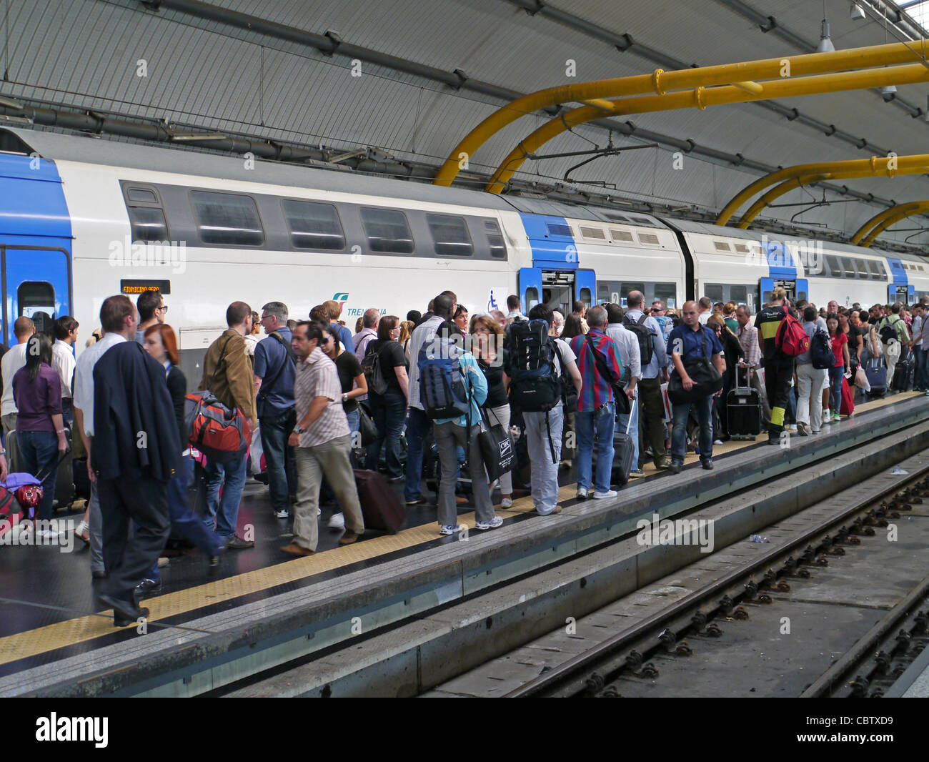 Commuter train station in Rome Stock Photo - Alamy