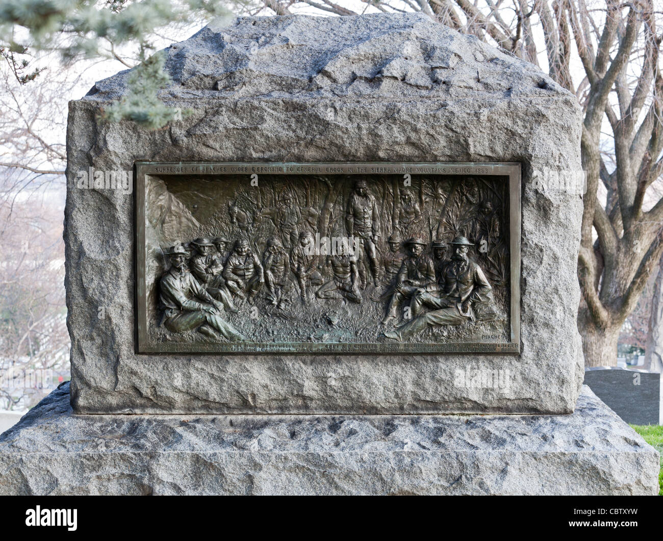 Memorial to surrender of Geronimo or Geronymo and Apaches in Mexico in ...
