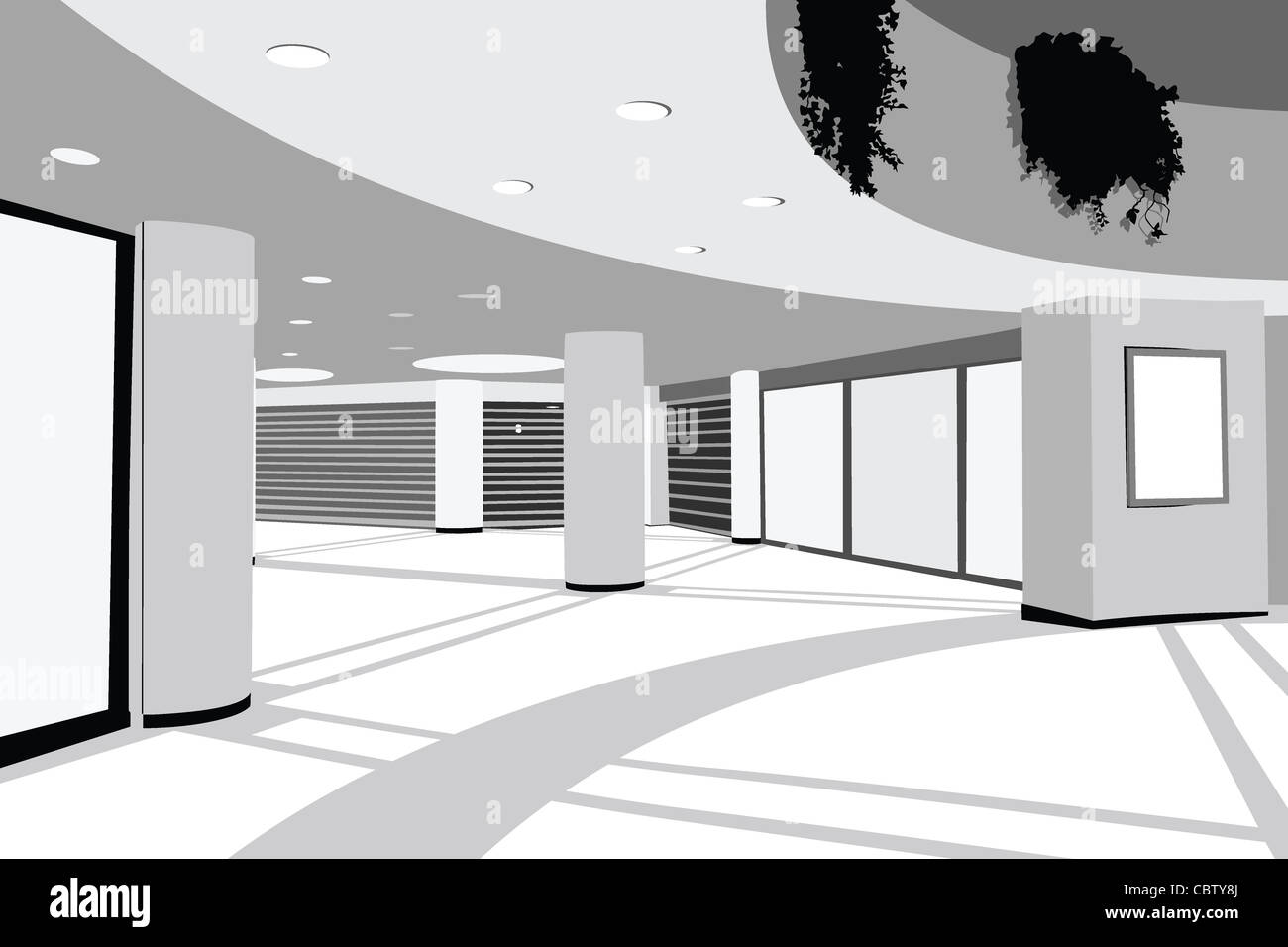 Enclosed shopping center background Stock Photo - Alamy