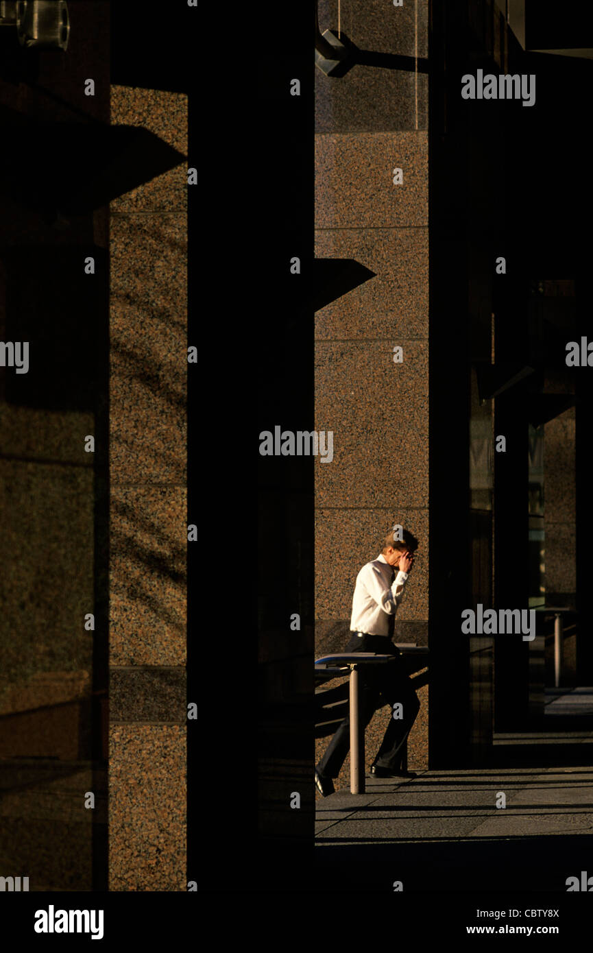 Business man walking into an office building Bellevue Washington Stock ...