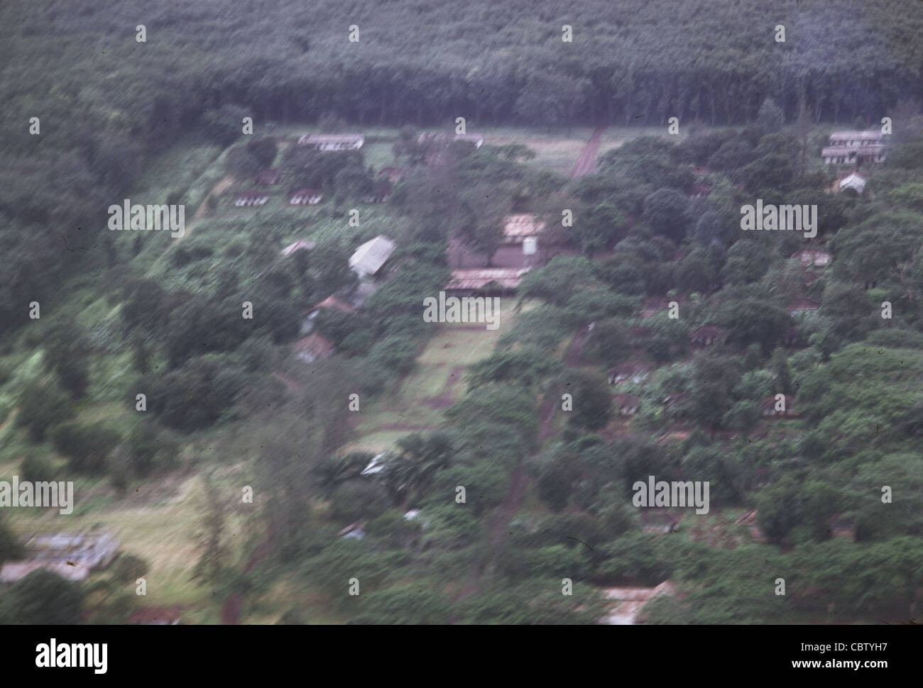 quan loi base camp seen from the air during vietnam war Stock Photo - Alamy