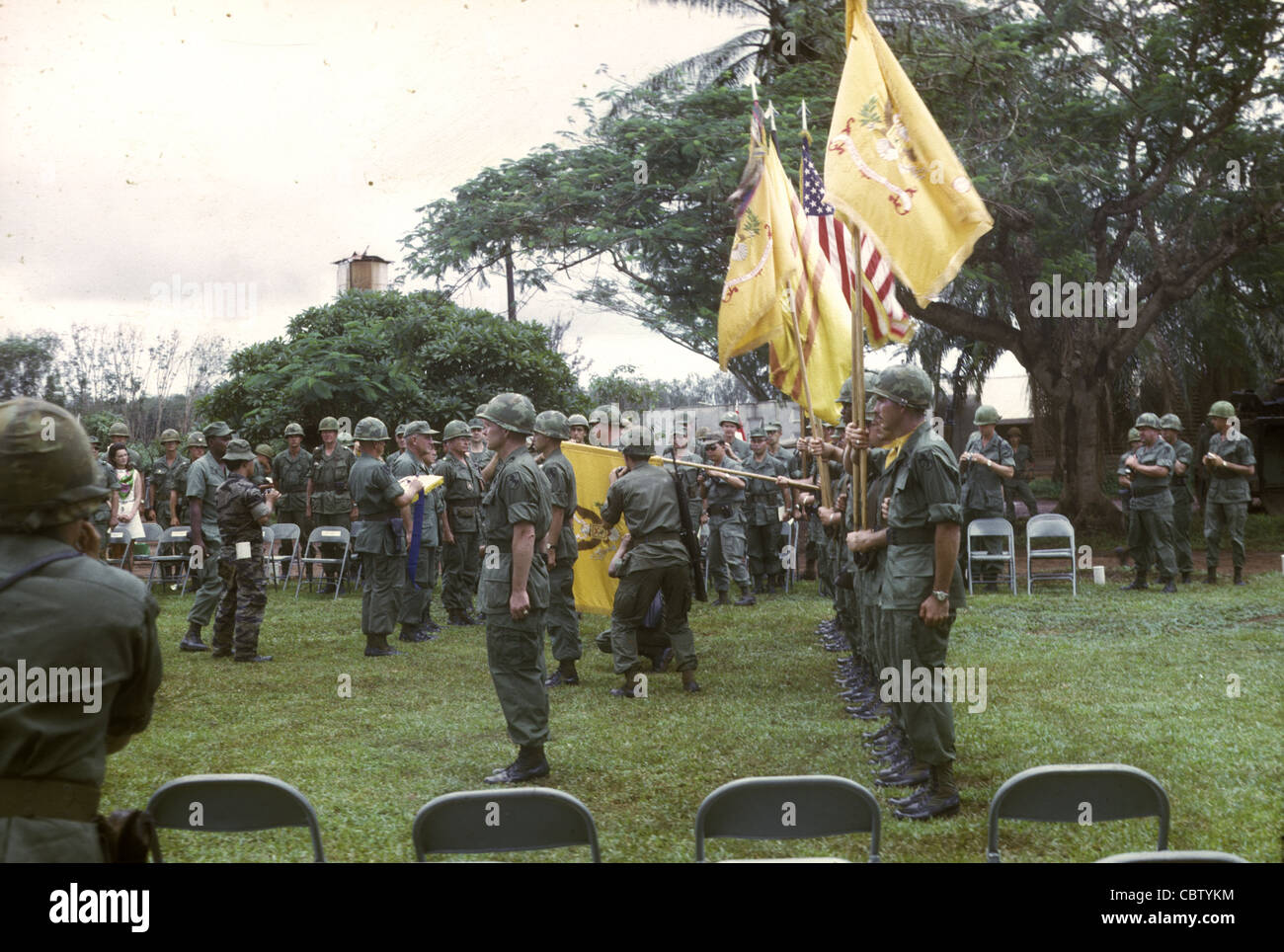 11th ACR ceremony at Quan Loi US army Stock Photo - Alamy